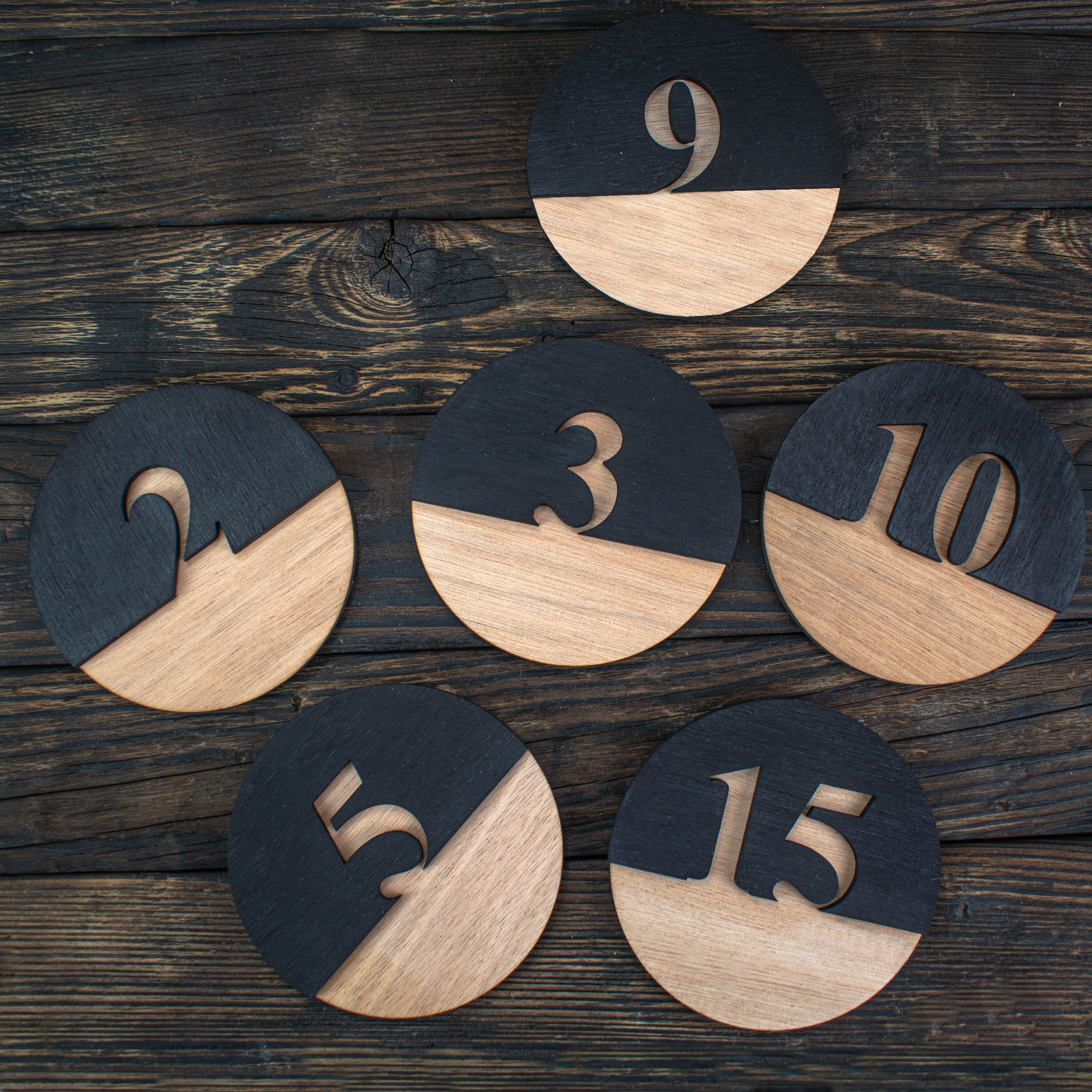 Round Wooden Room Number Sign, Sign With Number for Hotel Rooms ...