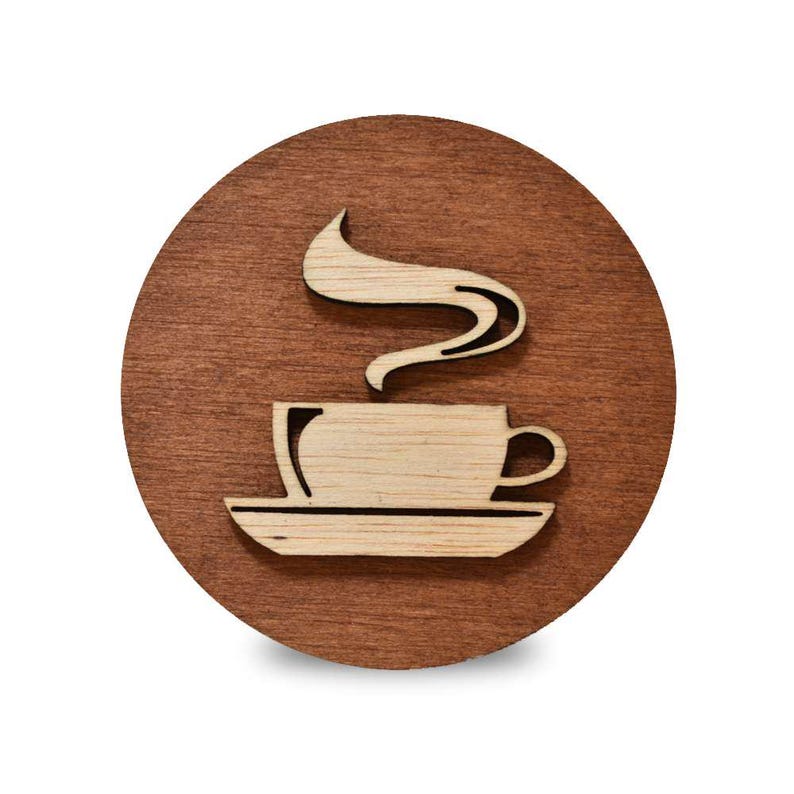 Round Wooden Sign Coffee, Professional Signage for Coffee Shop, Coffee ...