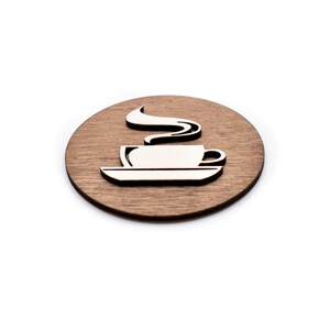 Round Wooden Sign Coffee, Professional Signage for Coffee Shop, Coffee ...