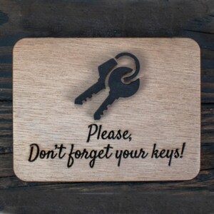 Wooden Sign Don't Forget Your Keys for Airbnb, - Etsy