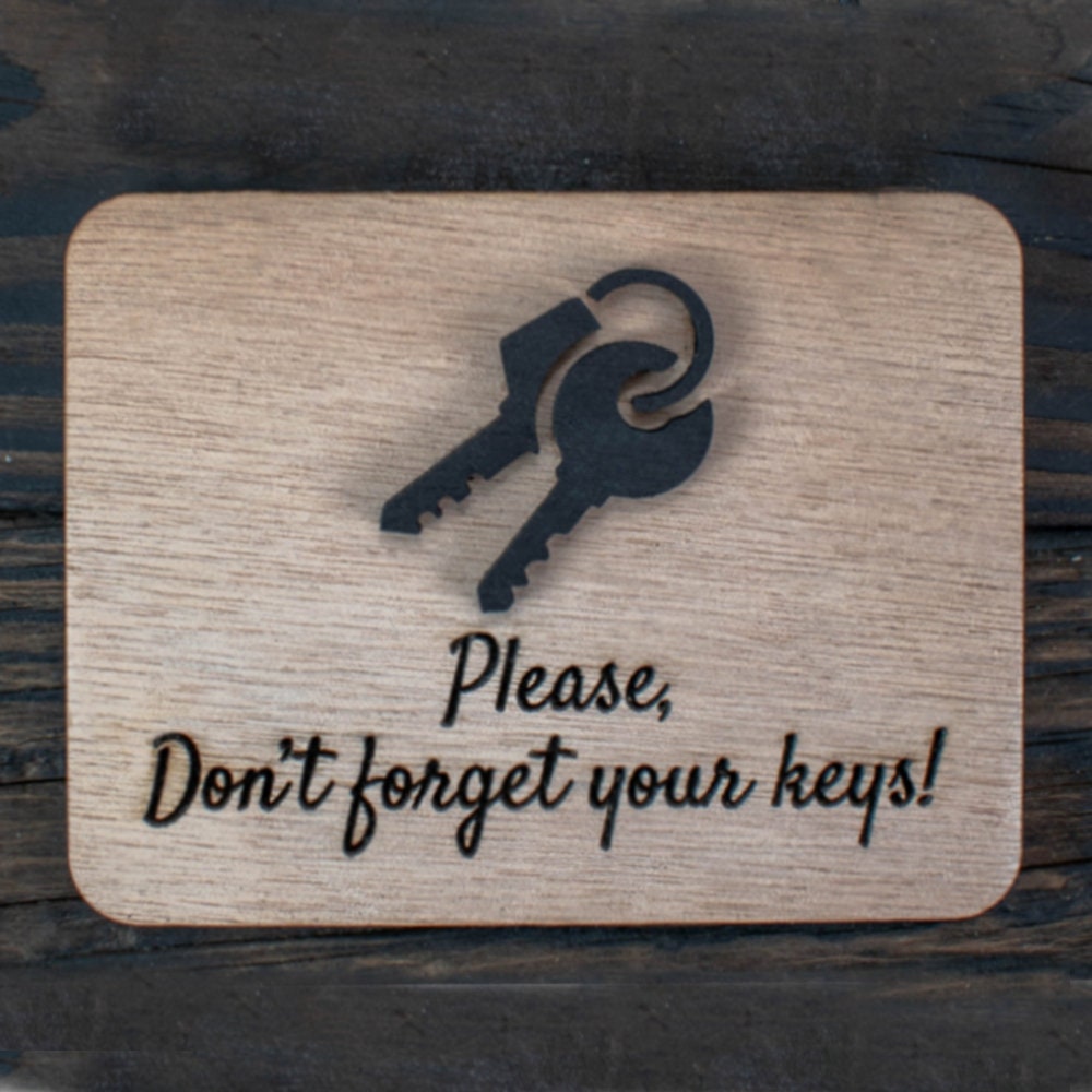 Wooden Sign Don't Forget Your Keys for Airbnb, - Etsy