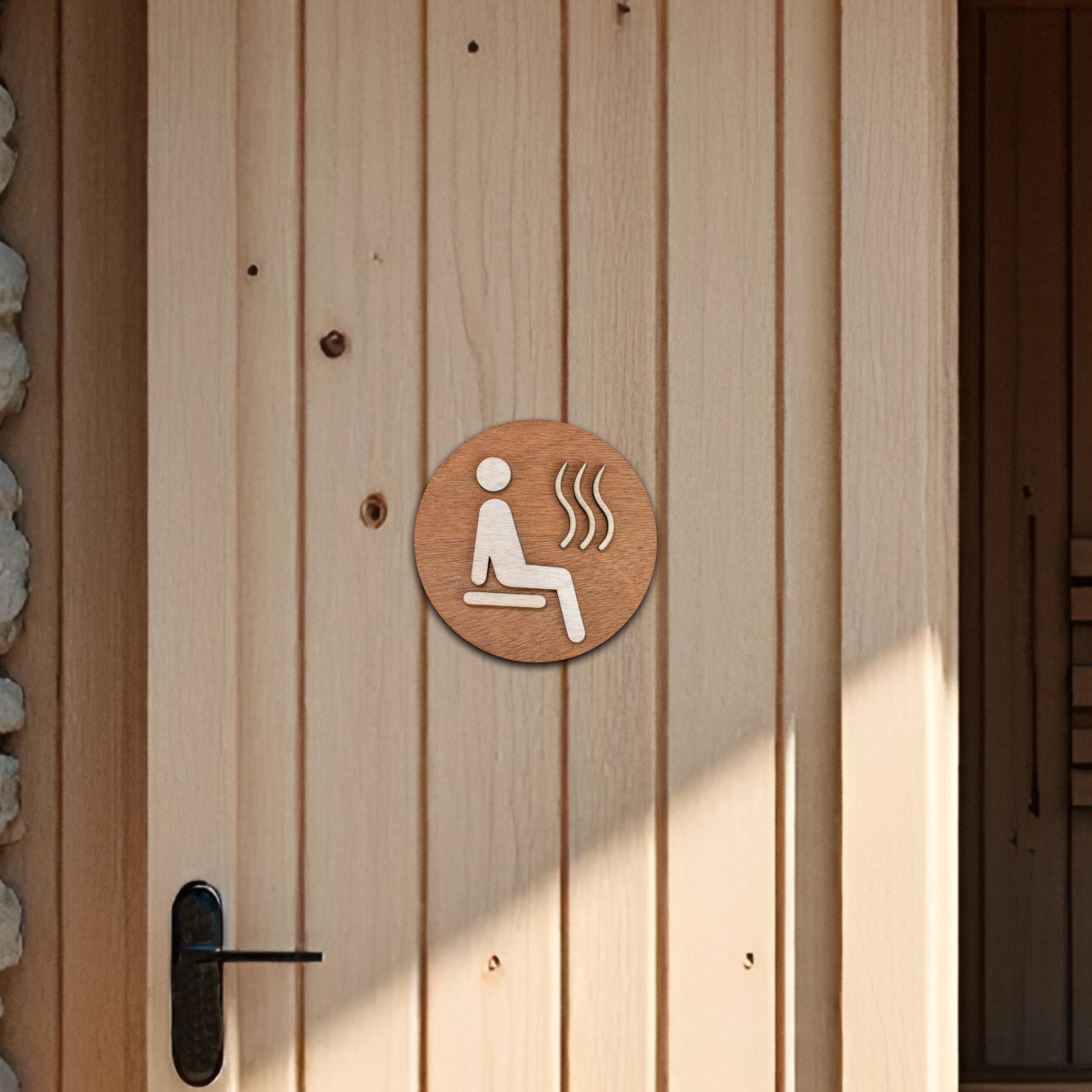 Wooden Sign Sauna Area, Professional Signage for Sauna, Sauna Sign for ...