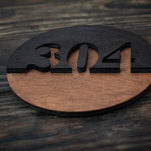 Round Wooden Room Number Sign, Sign With Number for Hotel Rooms ...