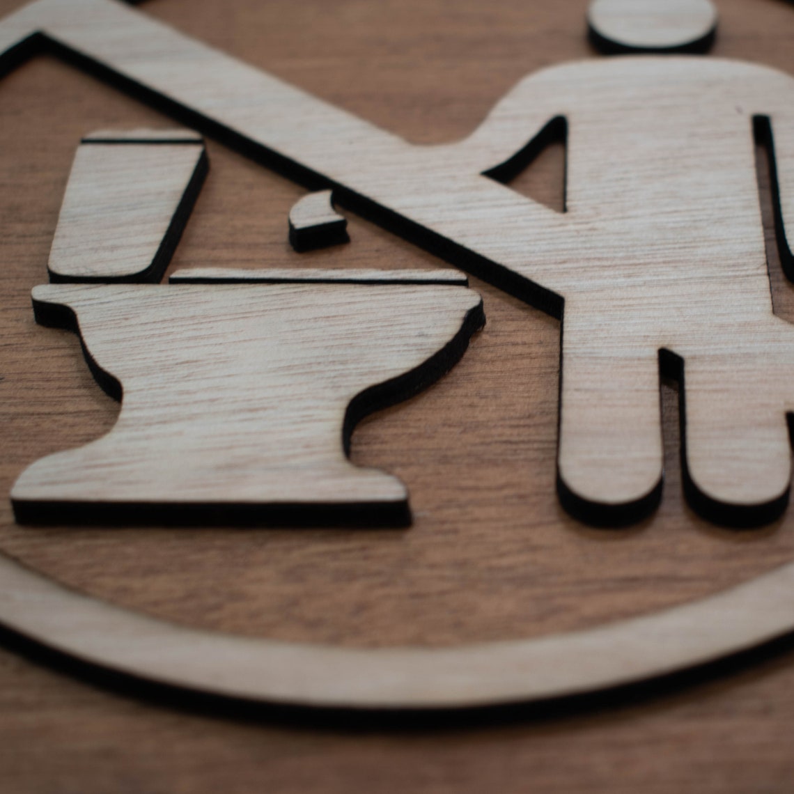 Wooden Sign No Paper in the Toilet for Hotel, Airbnb, Restaurant ...