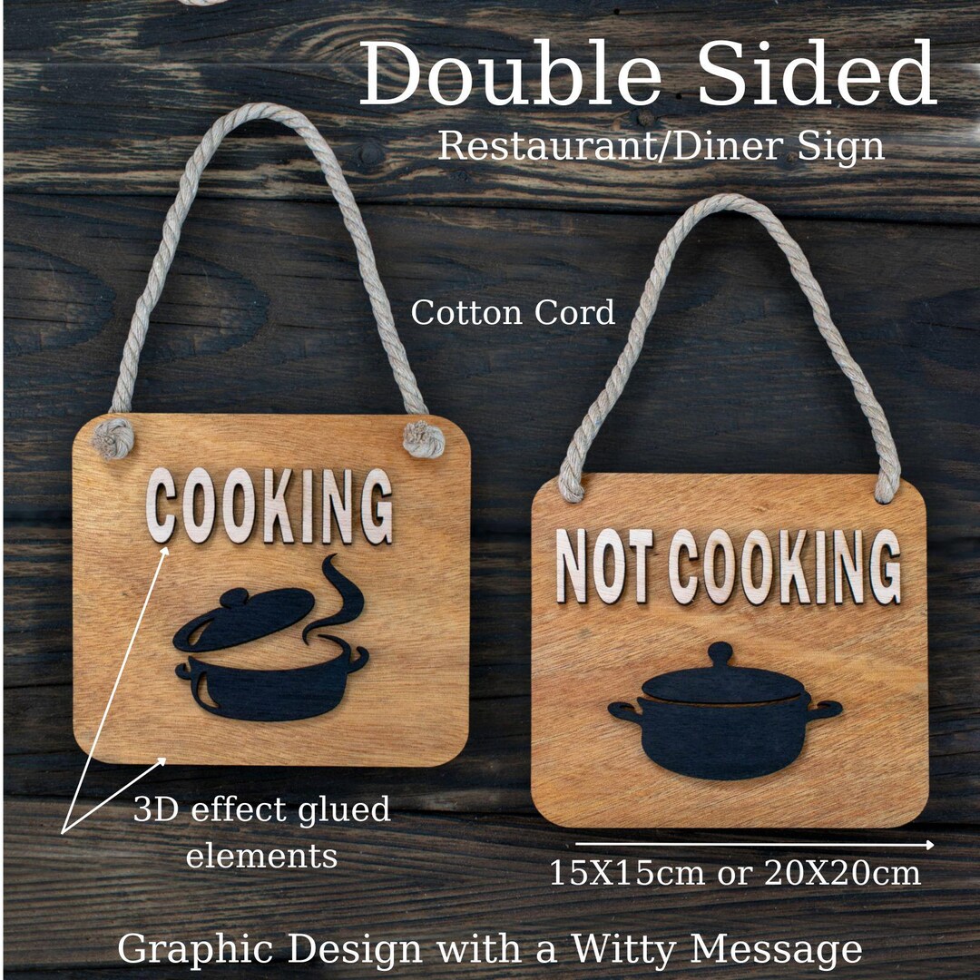 Open Closed Wooden Sign for Restaurant, Double Sided Sign for Store ...