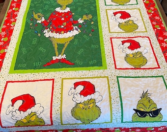 FREE Pattern With This Quilt Kit the Christmas Mischief. How the Grinch Stole Christmas by ...