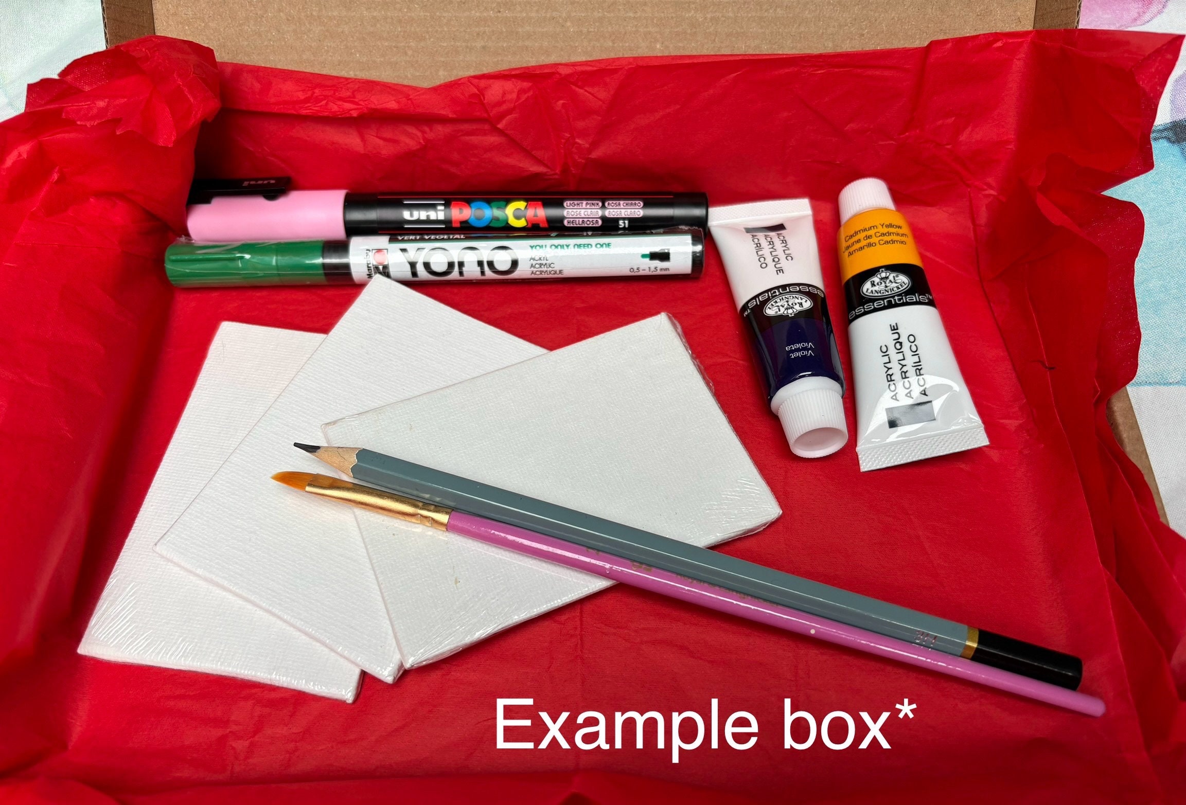 Art Supplies Kit Surprise Box Letterbox Gift Size - Etsy