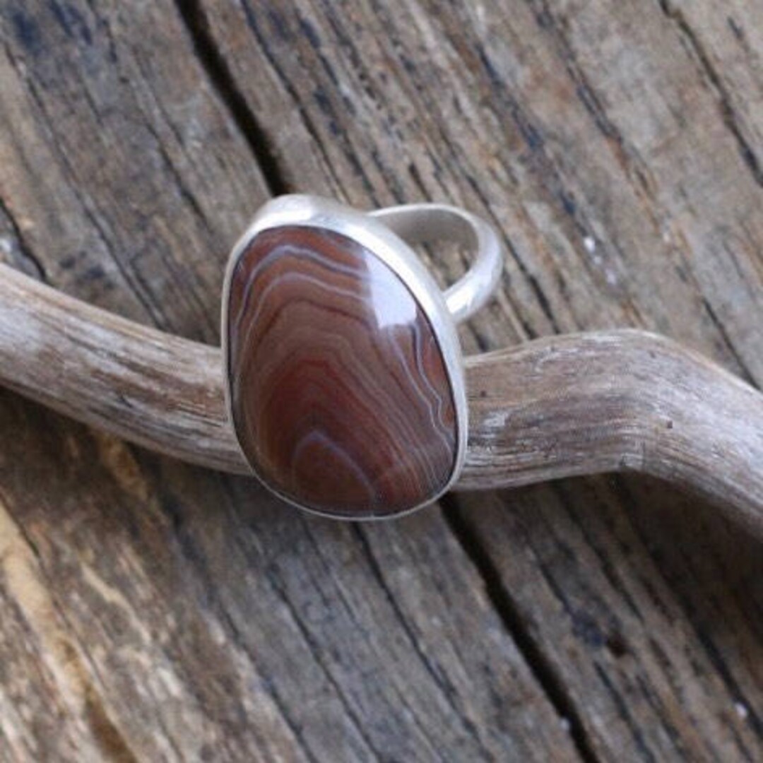Lake Superior Agate Ring Size8.5 - Etsy