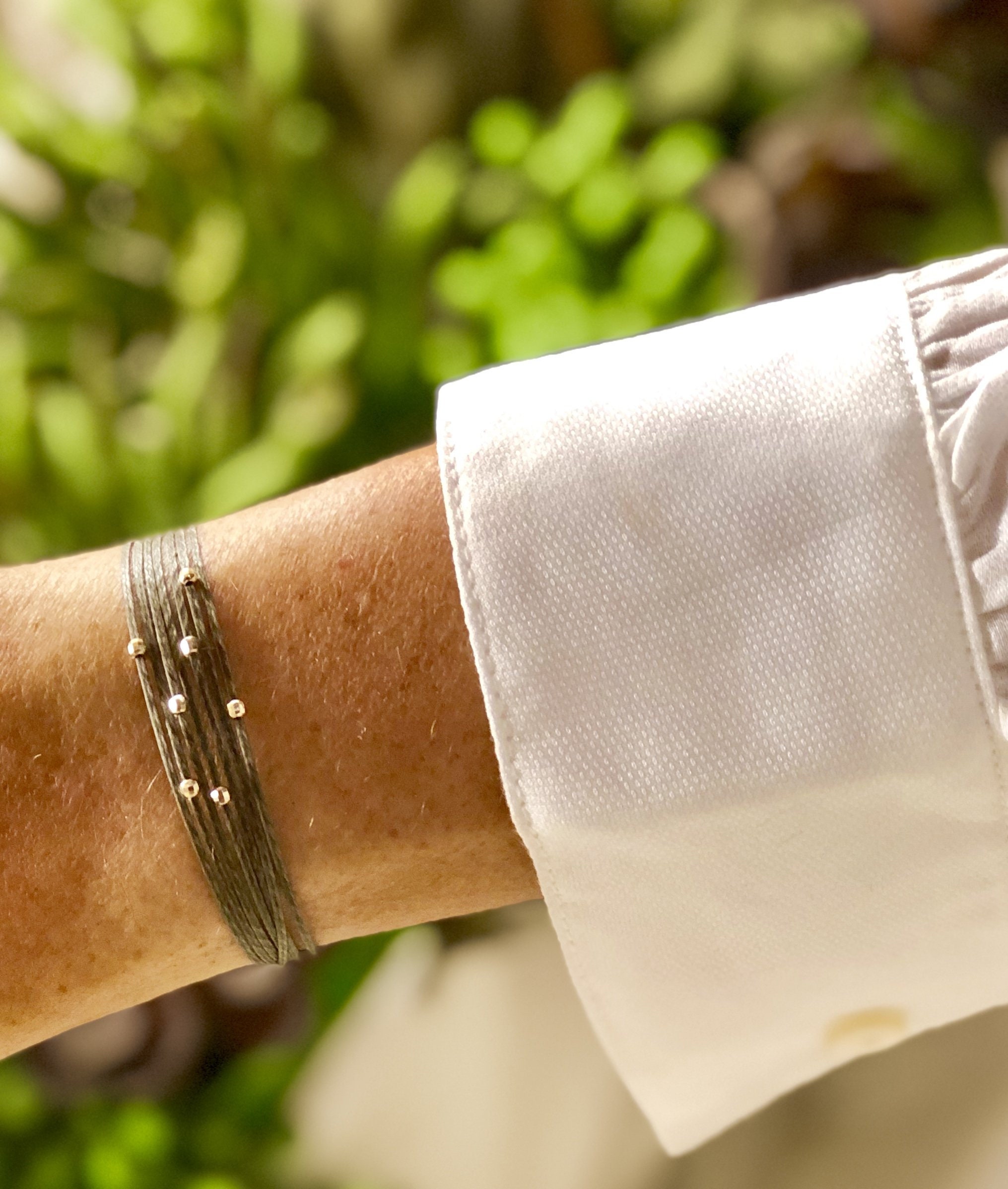 Pleiades: Handmade Greek Cord Bracelet, Friendship Bracelet, String Bracelet, in 14k Gold ...