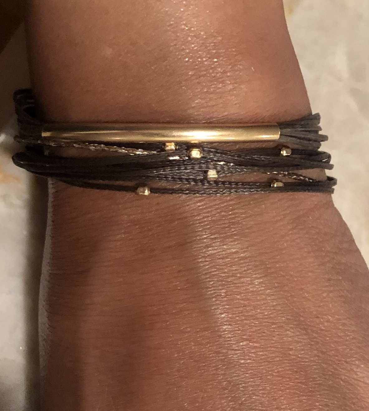 Pleiades: Handmade Greek Cord Bracelet, Friendship Bracelet, String Bracelet, in 14k Gold ...