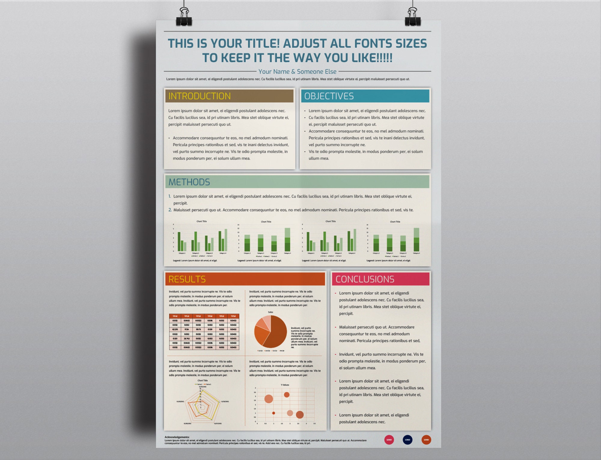 Pastel Research Poster Template - Etsy