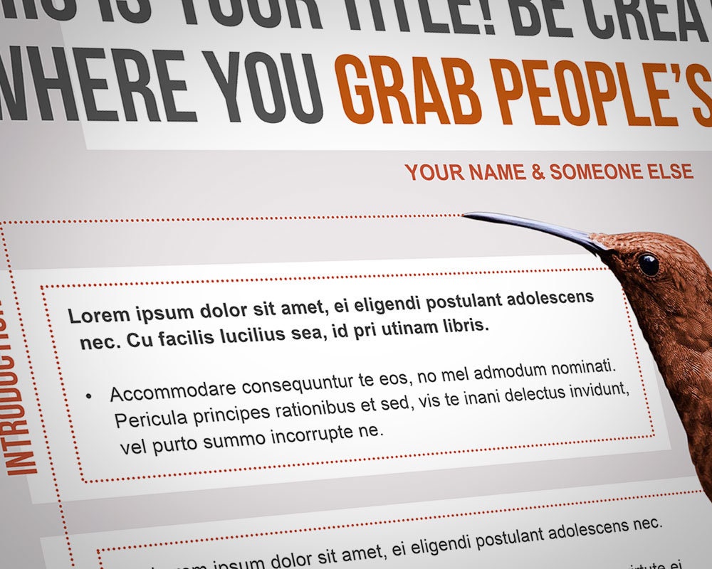 Boxy Research Poster Template | Etsy