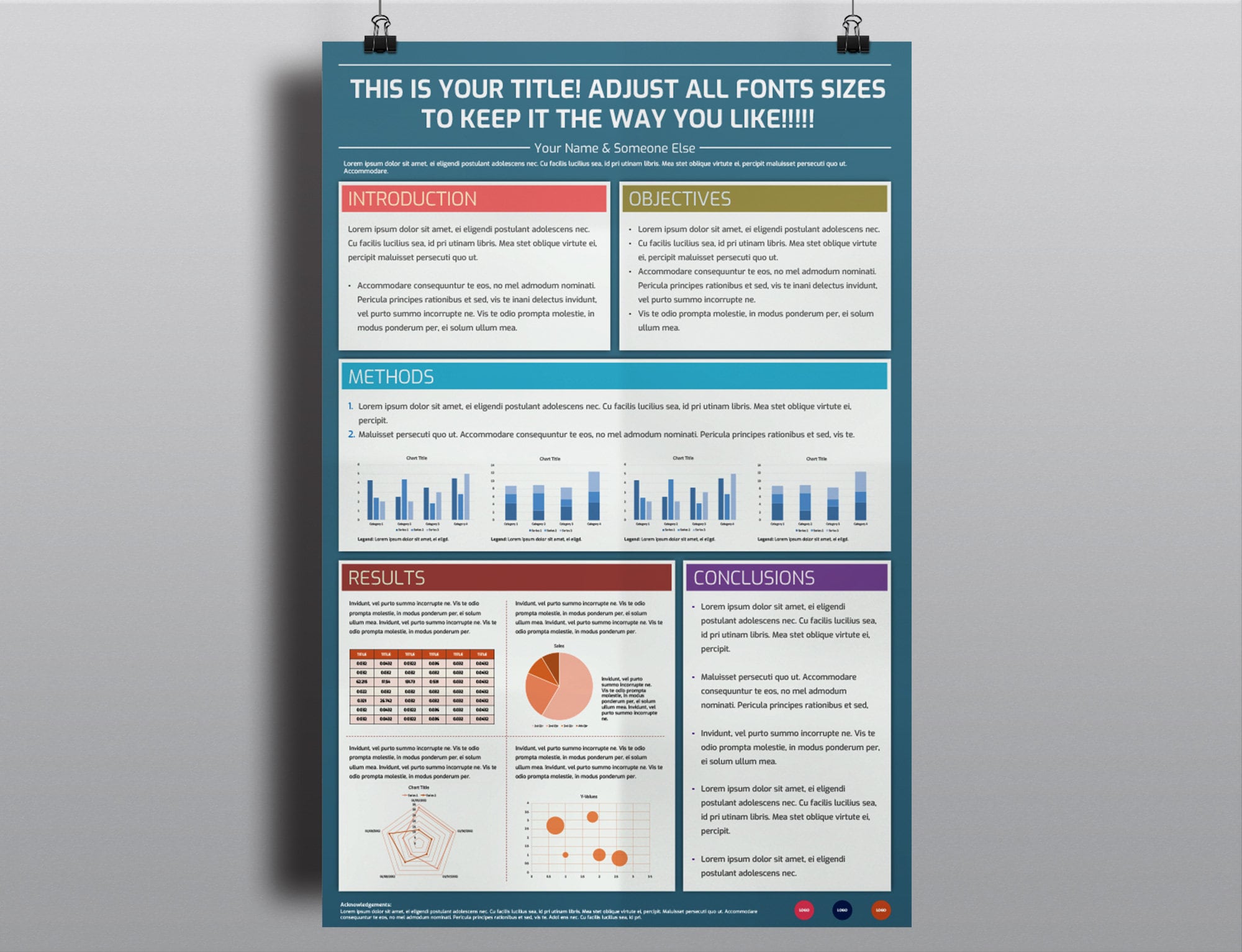 Pastel - Research Poster Template - Etsy
