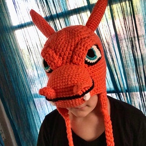 Charizard Pokemon Crochet Hat, Pokemongo Charizard Beanie, Pokémon ...