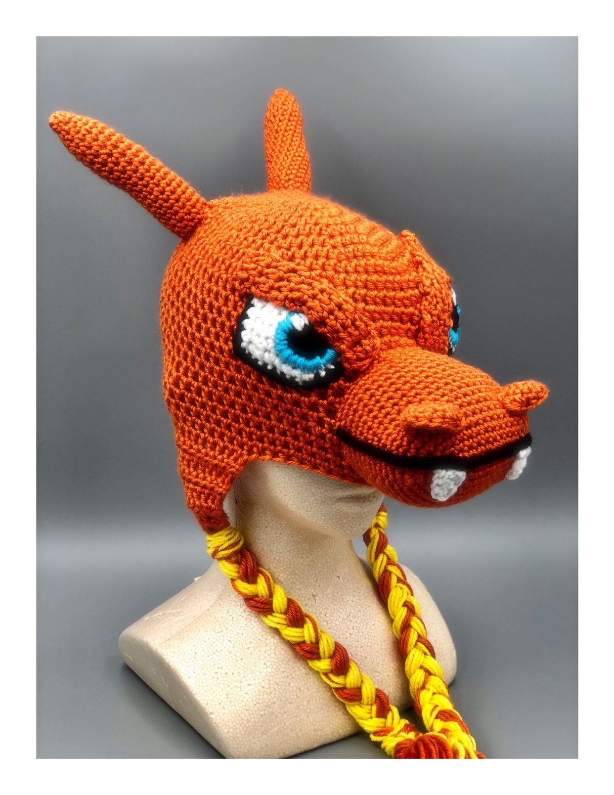 Charizard Pokemon Crochet Hat Pokemongo Charizard Beanie - Etsy