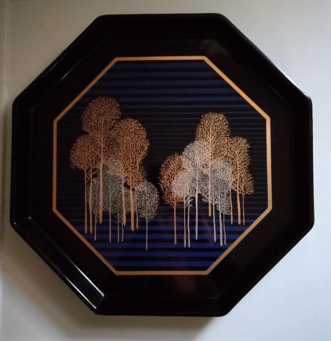 Vintage TOYO Japan Lacquer Ware Tray Octagon Shape EUC! - Etsy