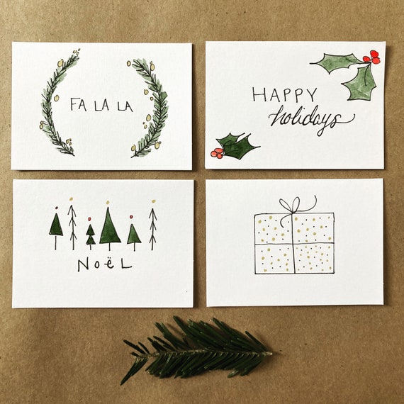 Christmas Mini Cards - Etsy