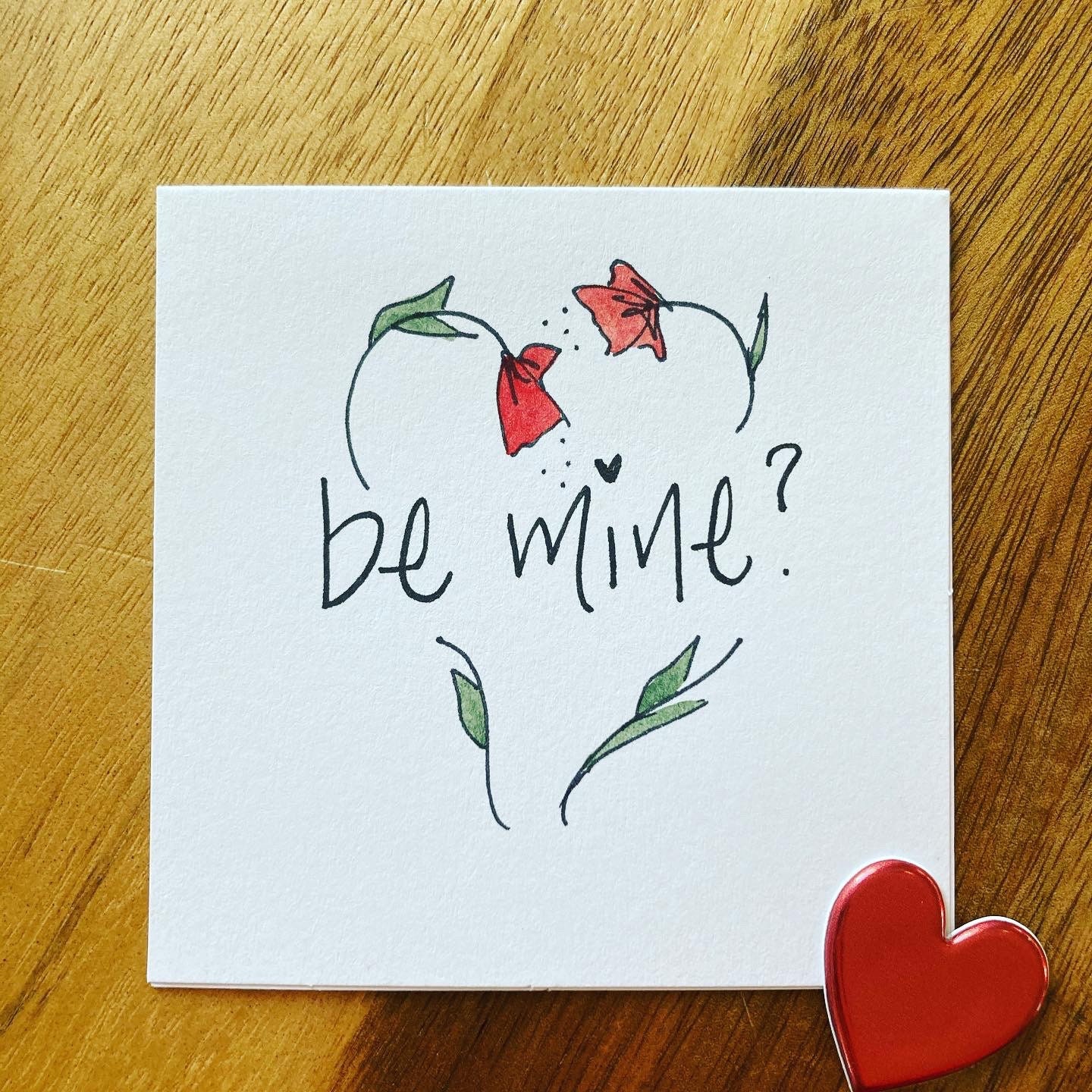 Mini Valentines Cards 4-pack - Etsy