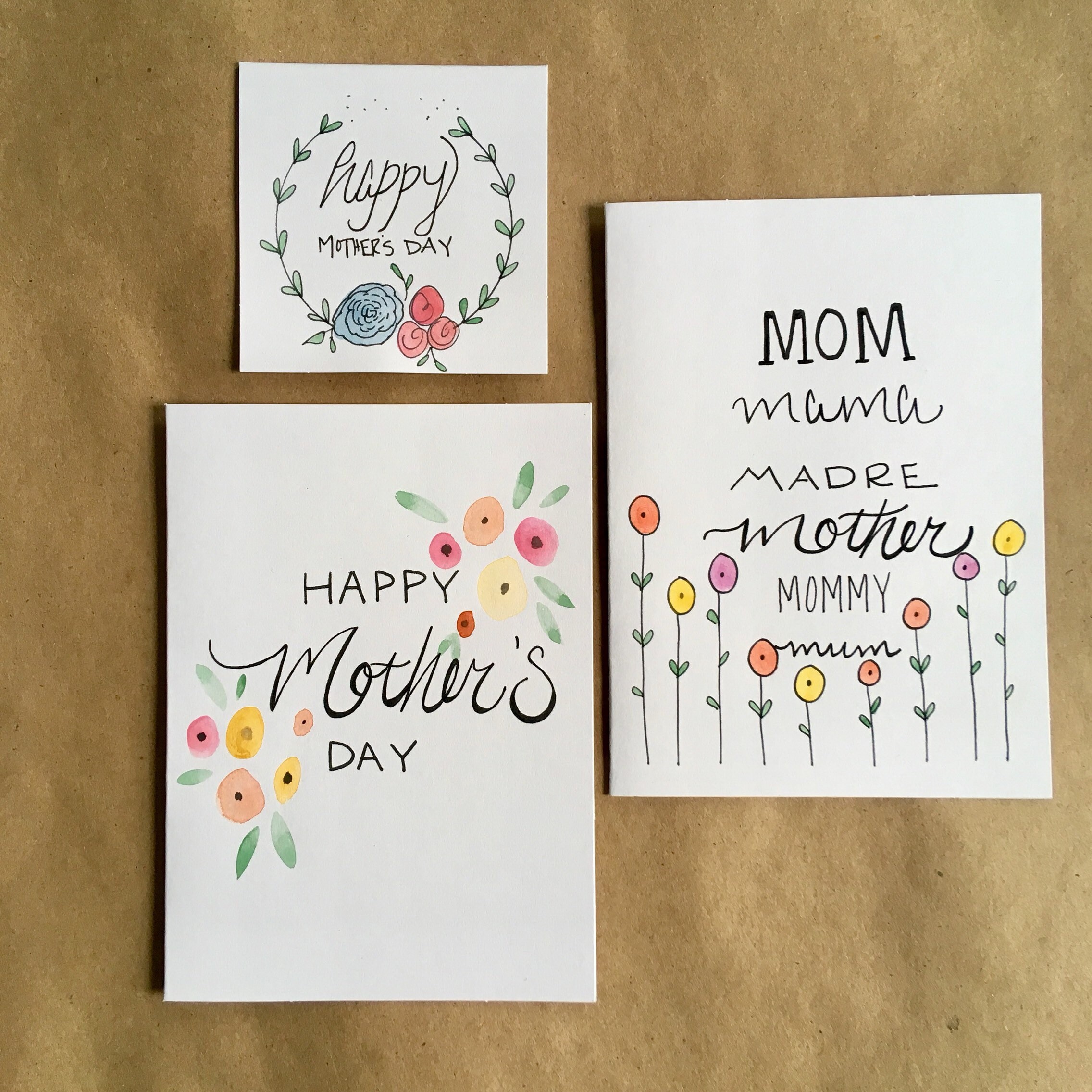 Mother's Day Watercolor Cards - Etsy