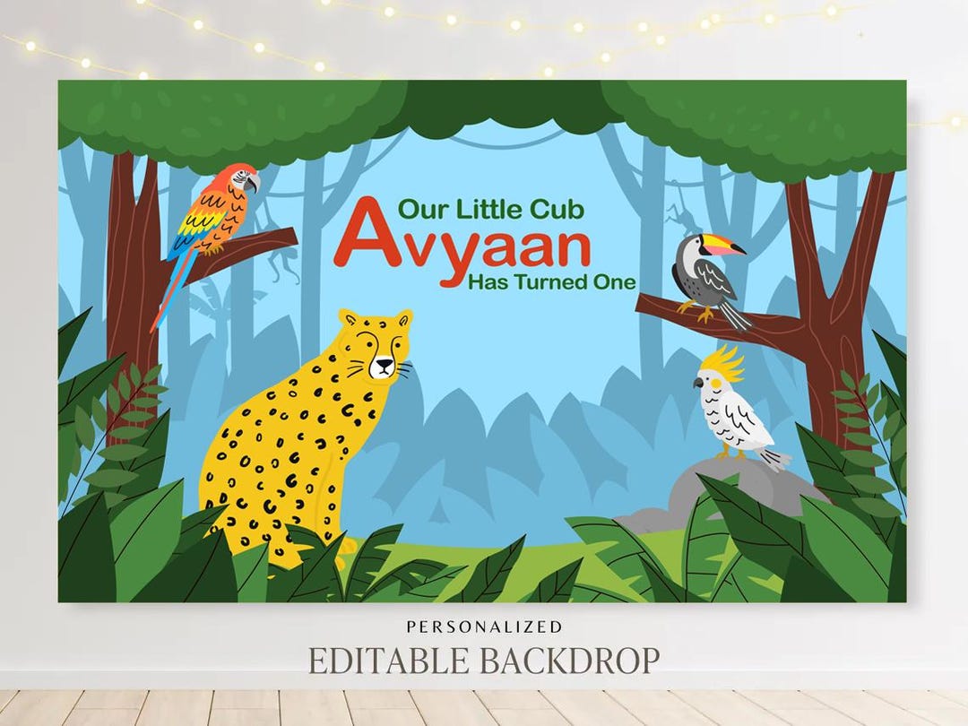 Safari Animal Theme Photo Backdrop,birthday Party Photography ...