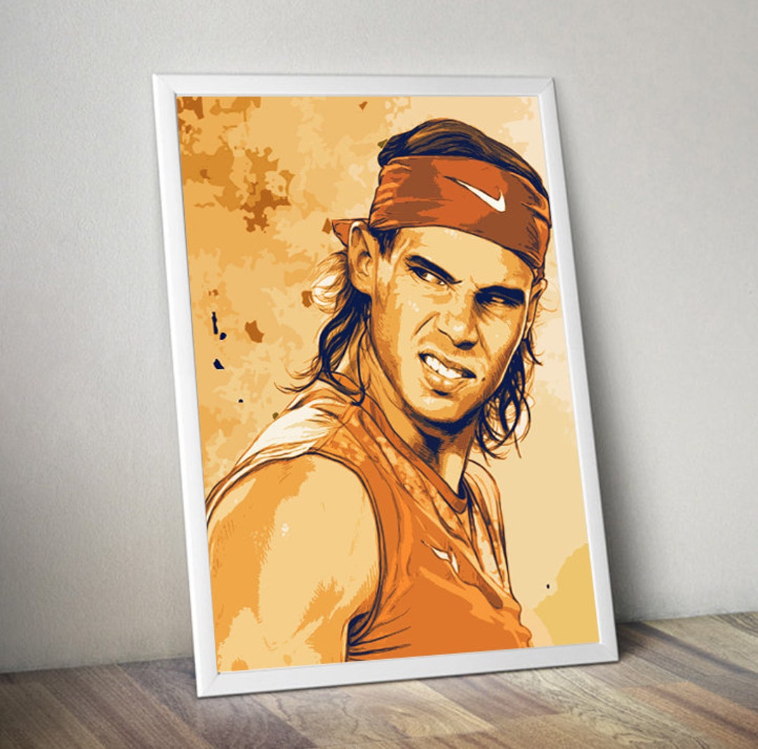 Rafael Nadal Poster, Tennis Art Print. Tennis Fans, Sports Poster ...