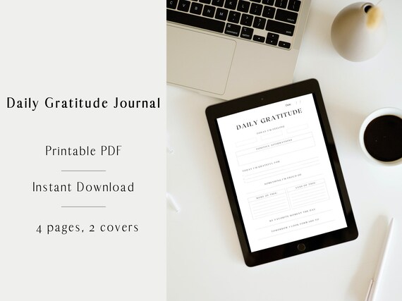 Digital Minimalist Gratitude Journal - Etsy