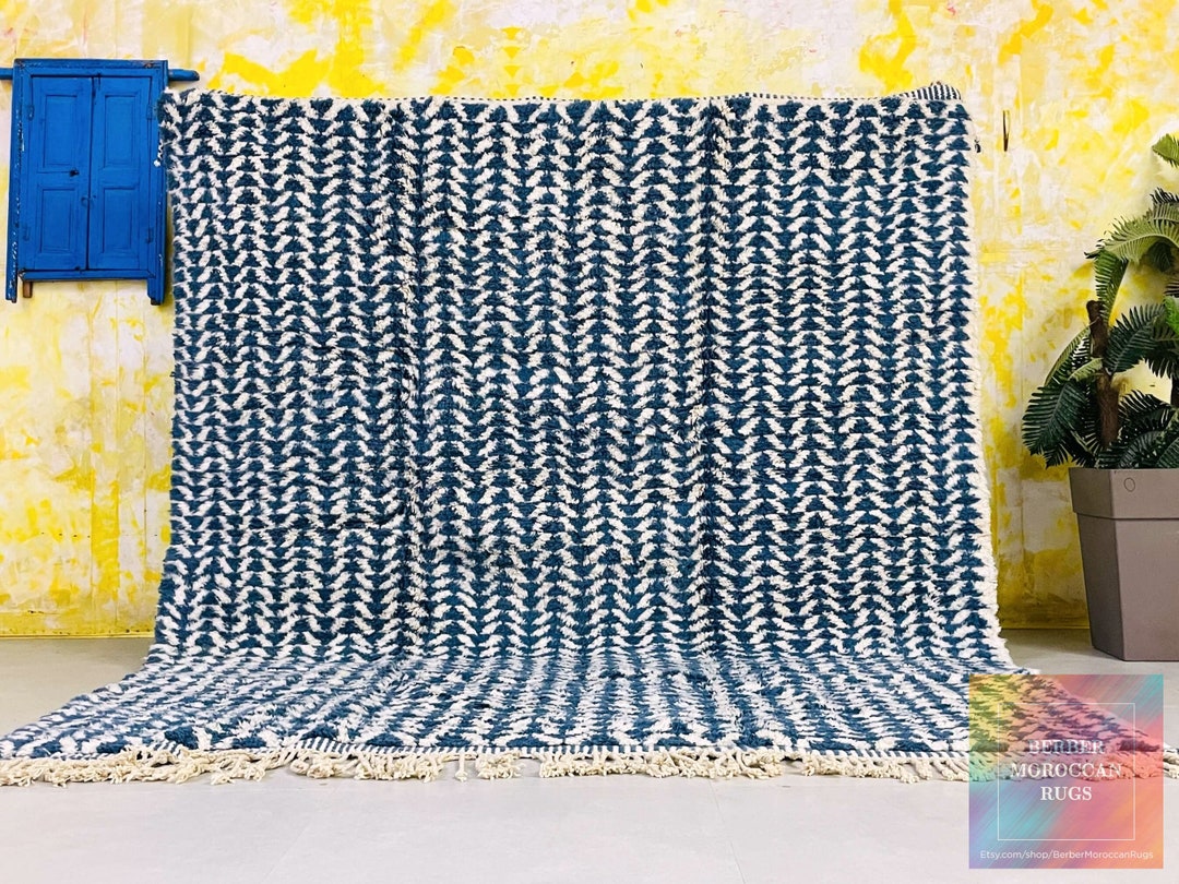 Moroccan Handmade Rug ,beni Ourain Style Morocco Wool Berber Rug ...