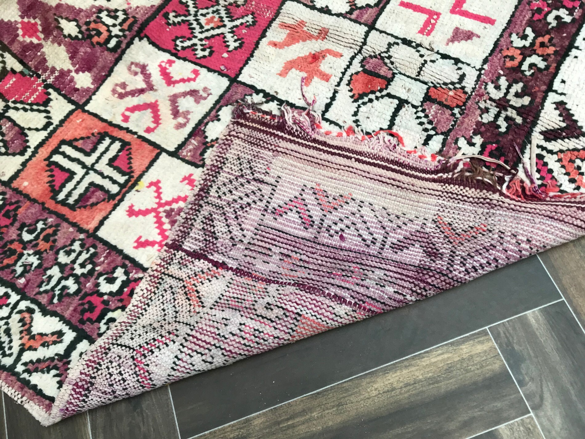 FREE SHIPPING 5x7 Vintage Boujad rug Morocco rug Moroccan | Etsy