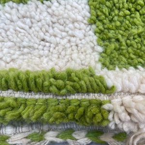 Green Checkered Rug Handmade Moroccan Shag Rug - Etsy