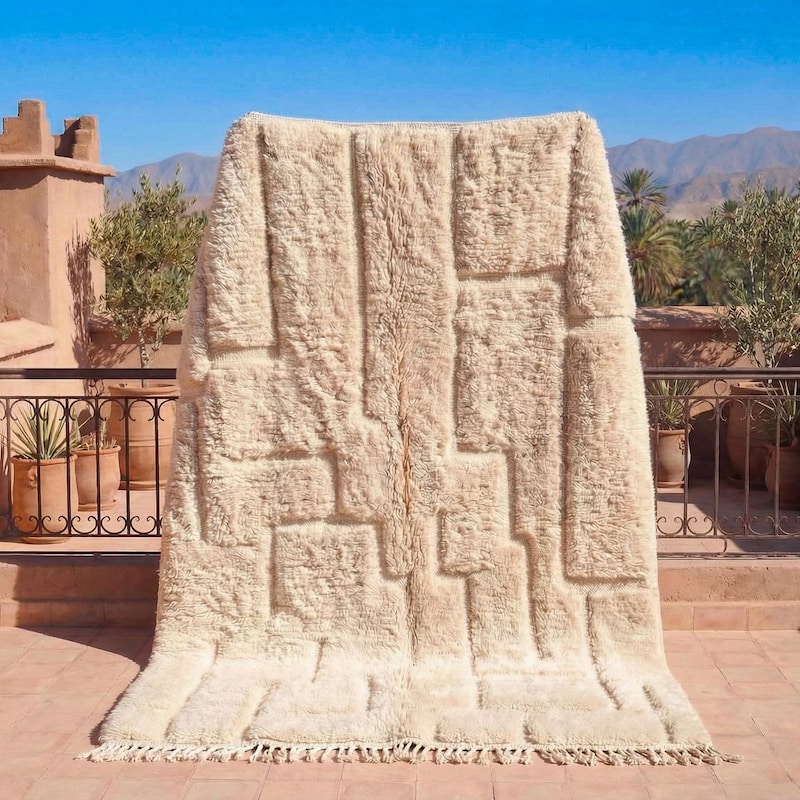 Neutral Ivory Textured Rug - Etsy