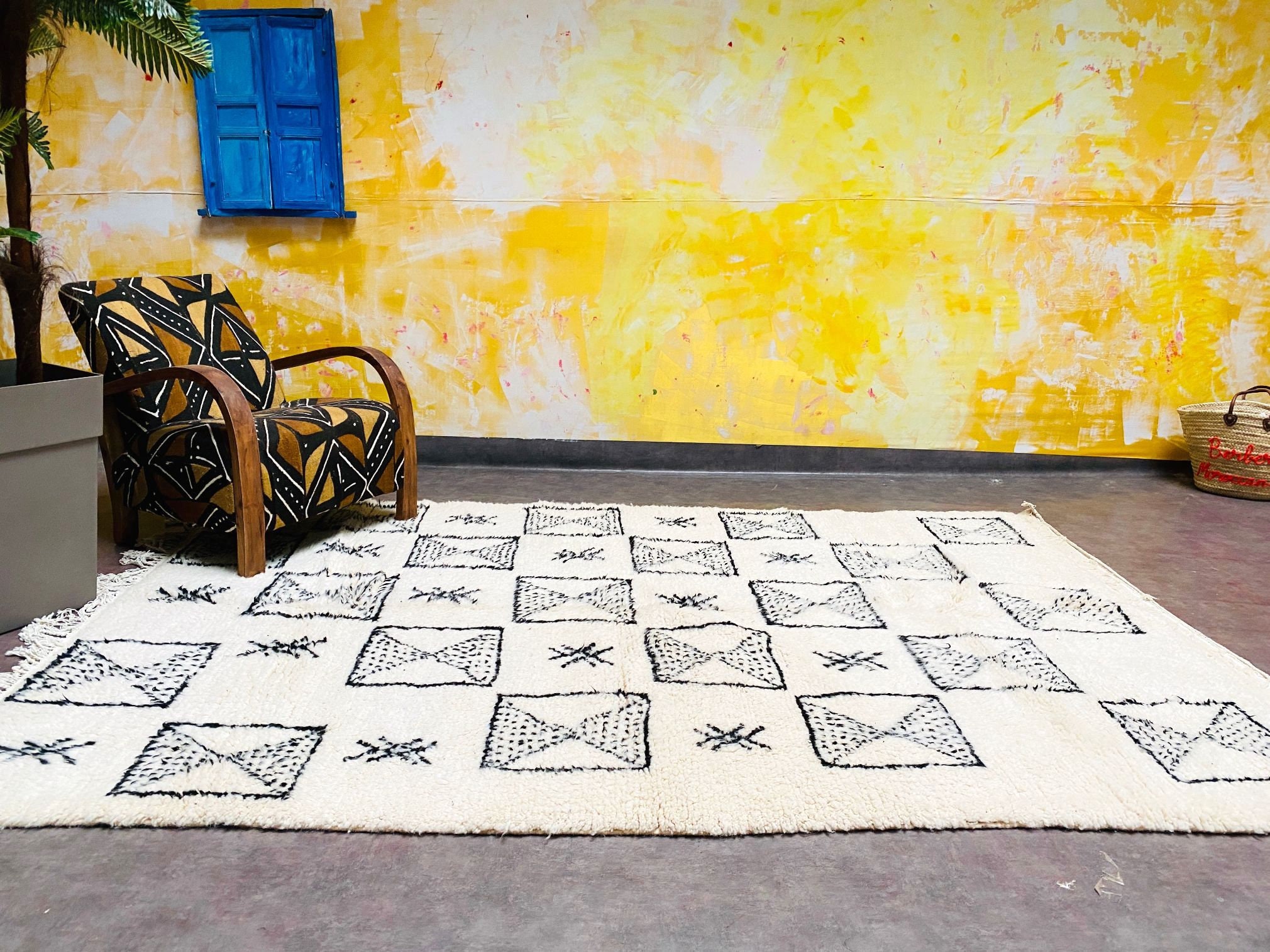 Beni Ourain 6x9 Moroccan Wool Berber Area Rug | Etsy