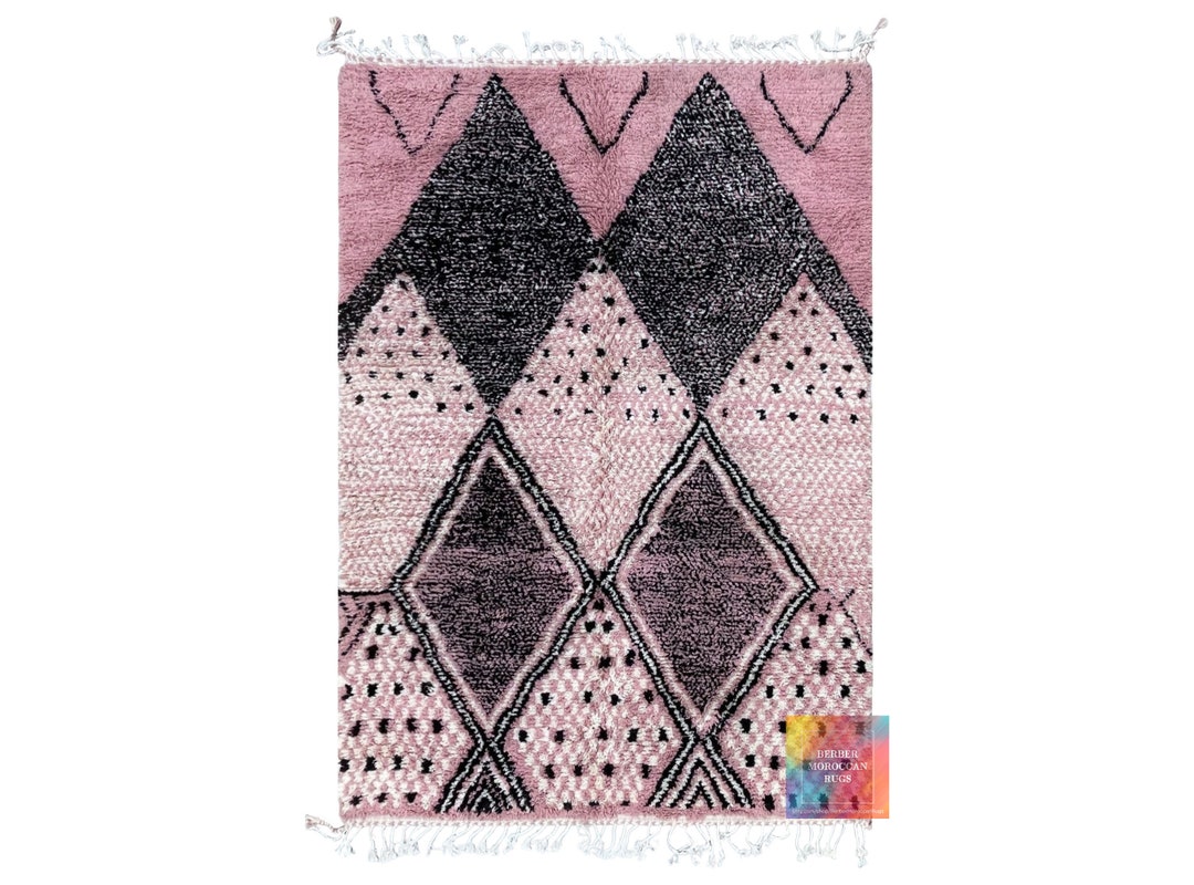 Berber Moroccan Rug 6.4 FT X 9.7 FT, Old Moroccan Rug Bohemian Rug Beni ...