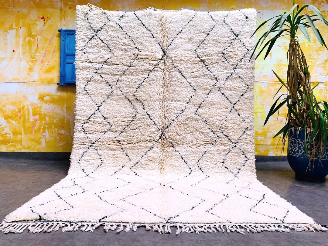Beni Ourain Rug, Authentic Moroccan Rug, Berber Carpet, Genuine Wool ...