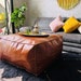 Amazing Square Ottoman Pouffe Table Coffee Moroccan Leather,ottoman ...