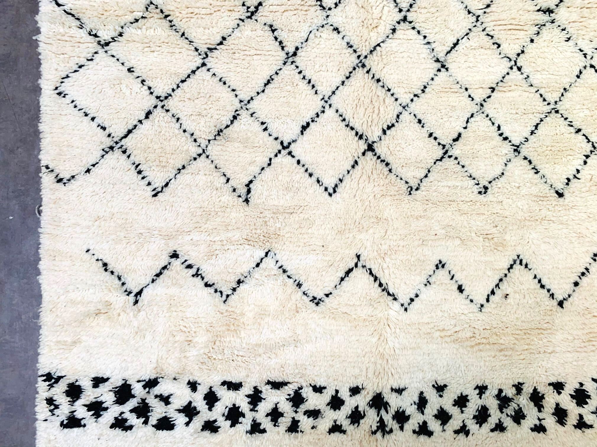 Beni ourain rug Authentic Moroccan rug Berber carpet | Etsy