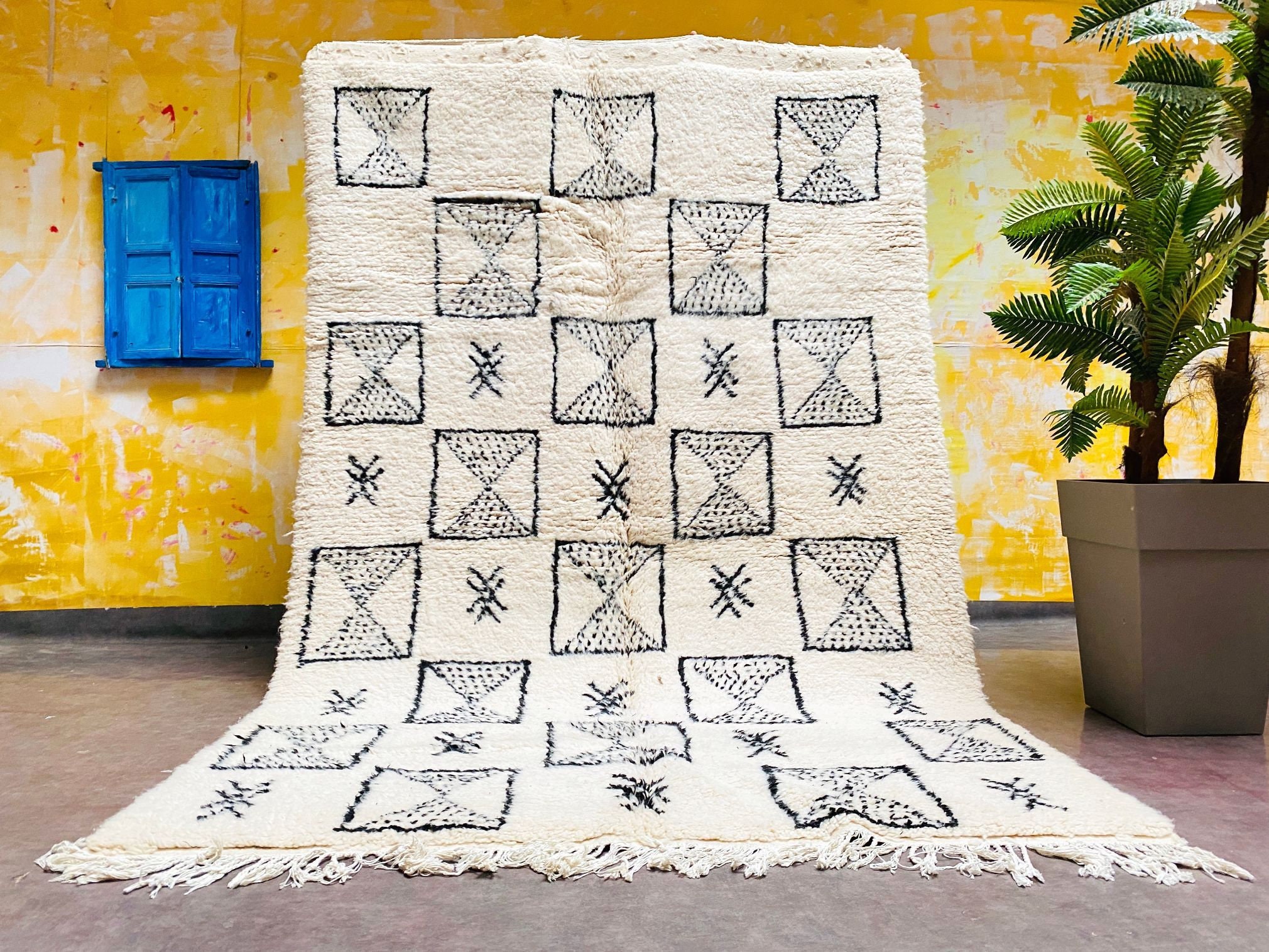 Beni Ourain 6x9 moroccan Wool berber Area rug | Etsy