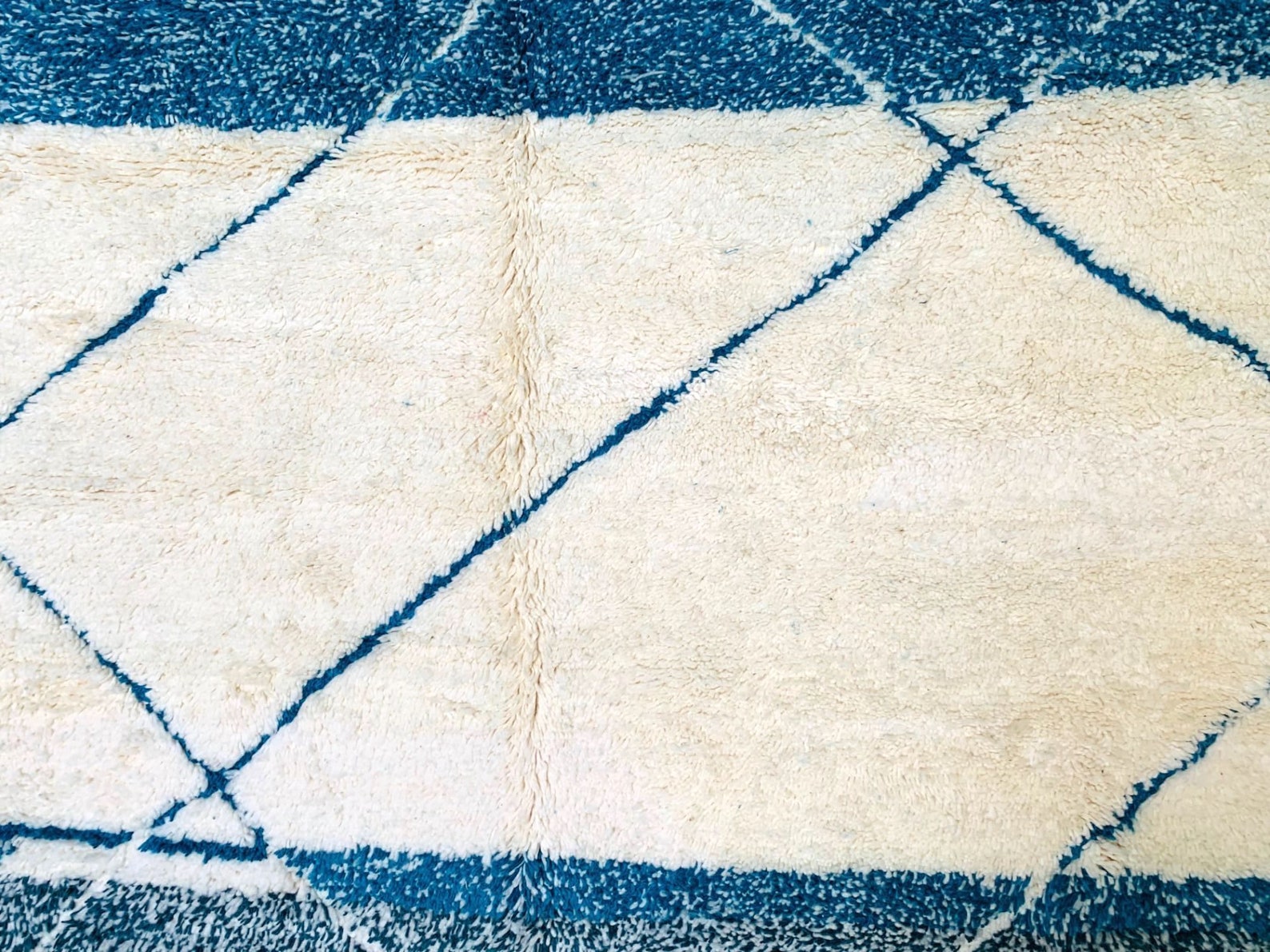 Fluffy Wool Rug Beni Ourain Rug Vintage 100% WOOL Handmade - Etsy