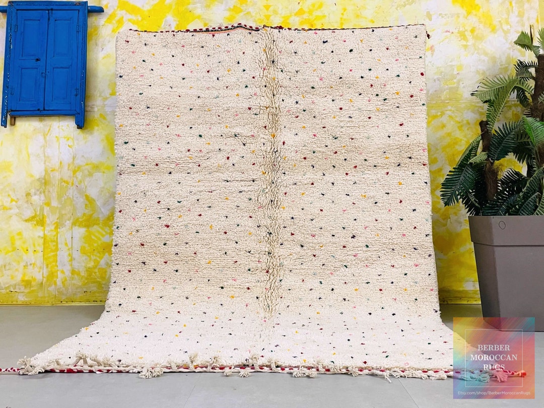 Moroccan Berber Rug 6.4 Ft X 9.3 Ft - Beni Ourain Rug - Custom Area Rug ...