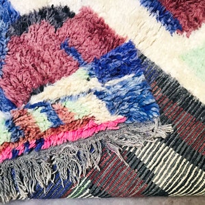 Unique Multicolor Moroccan Wool Rug 5x8 Authentic - Etsy
