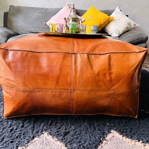Amazing Square Ottoman Pouffe Table Coffee Moroccan Leather,ottoman ...