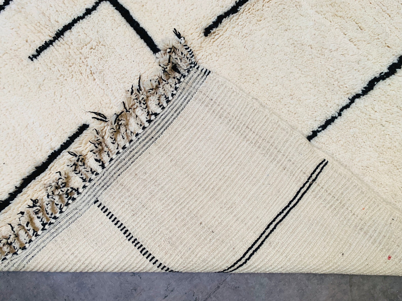 Beni ourain rug Authentic Moroccan rug Berber carpet | Etsy