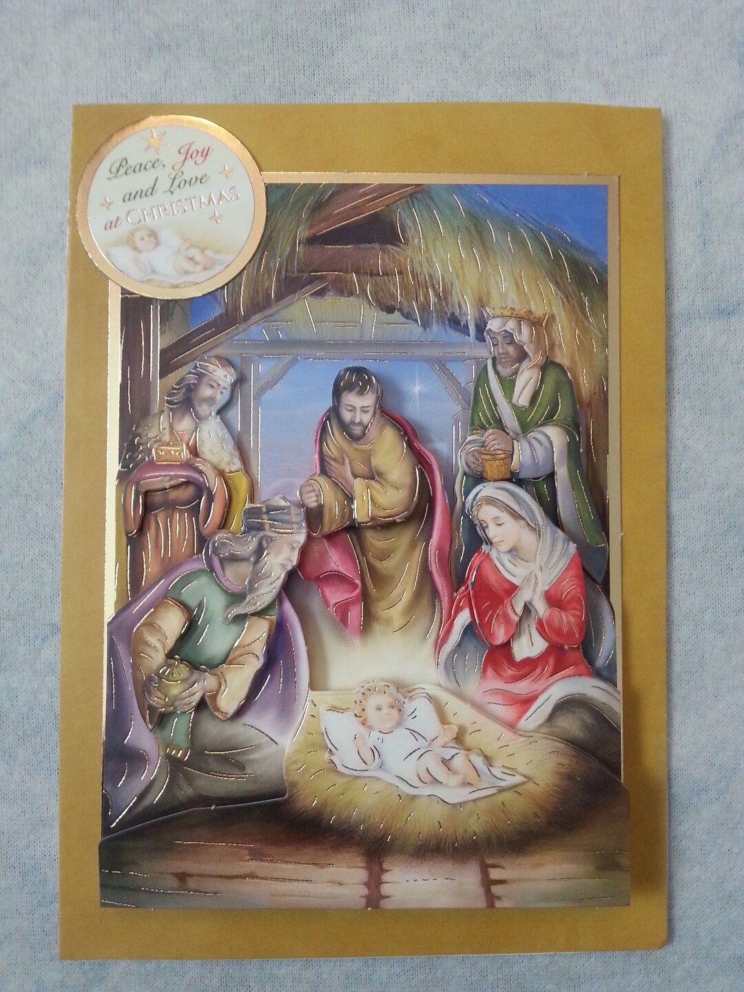 The Nativity Decoupage Card - Etsy