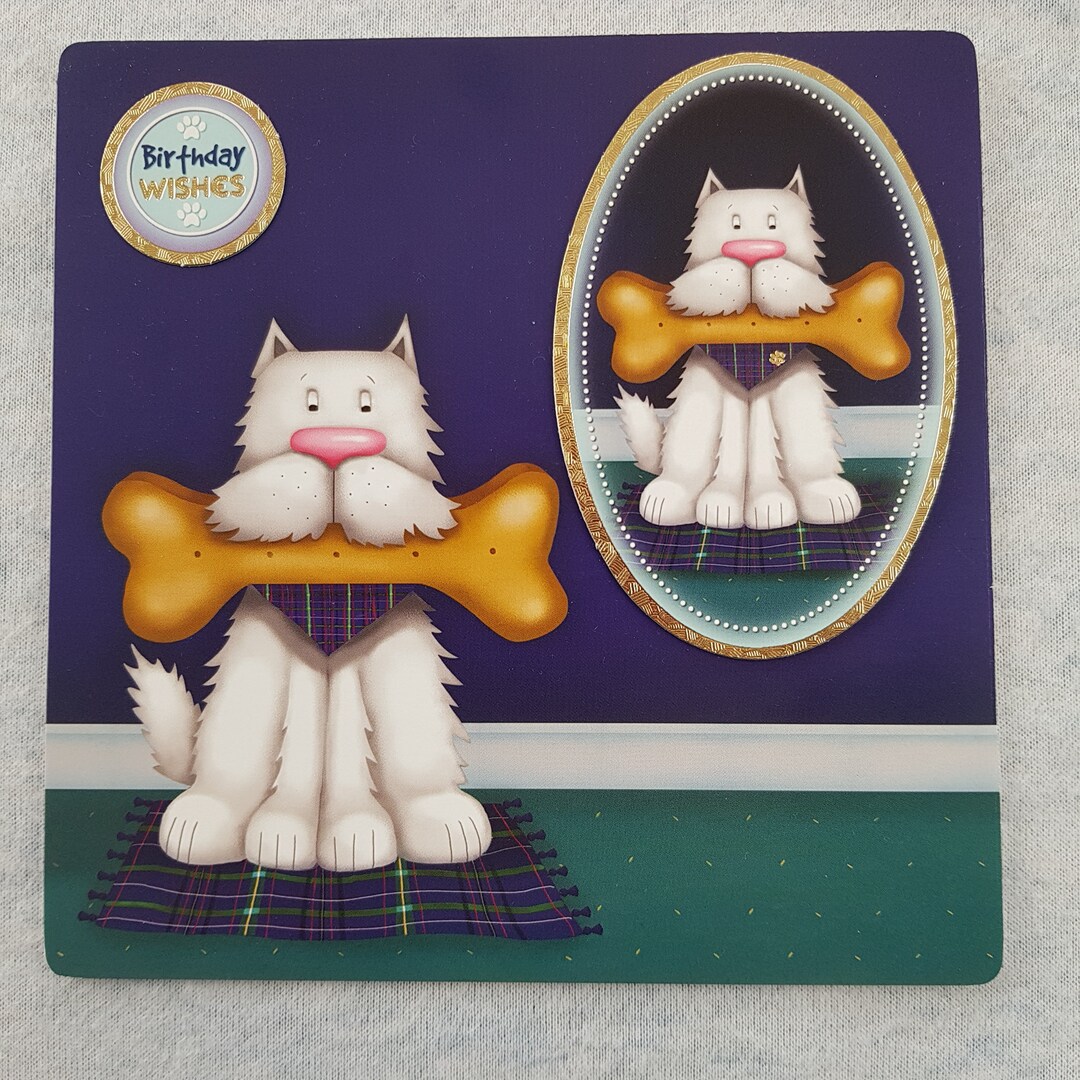 Birthday Wishes Card With Scottie Dog on the Card. - Etsy