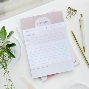 Productivity Planner Notepad A5 Daily Planner Pad, Office Desk Planner ...