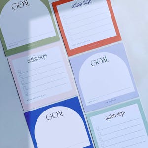 Goal Setting Cards: Personal Development Tool With Pine Wood Holder - Etsy