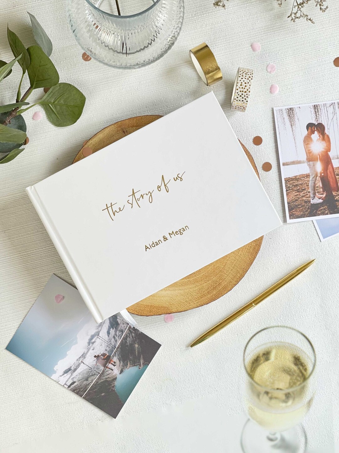 Personalised Couples Memory Book | the Story of Us Scrapbook, First ...