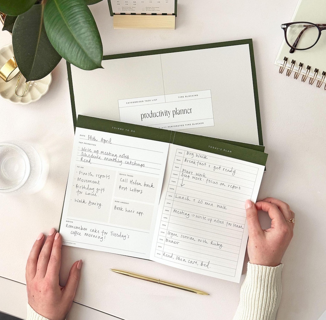 A4 Daily Time Blocking Planner: Perforated Productivity Notepad - Etsy