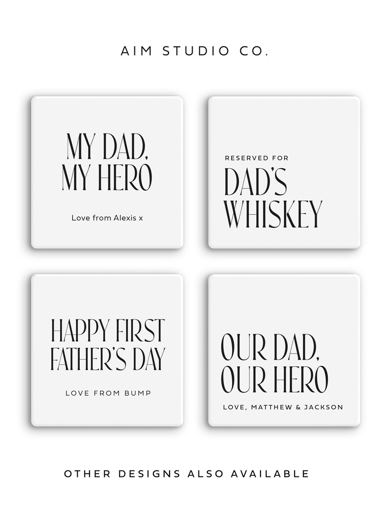 Personalised Coaster for Dad | New Dad Gift From Baby, Father's Day ...