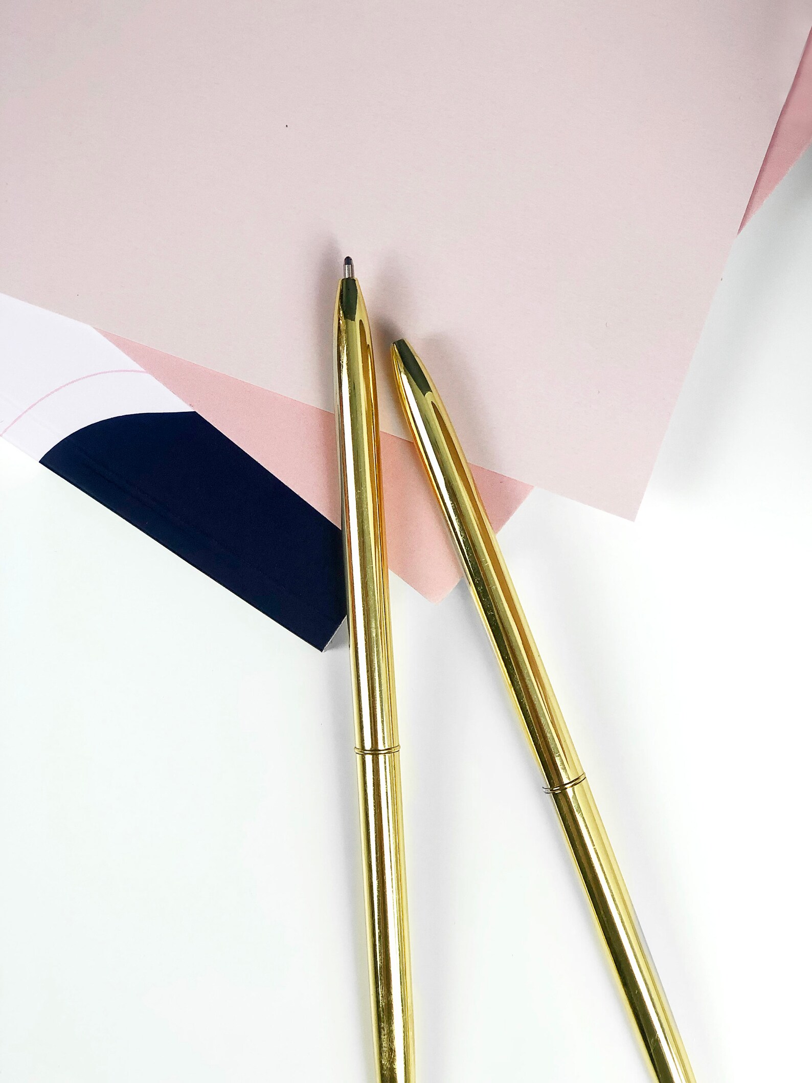 Gold Metal Pen Slim Ballpoint Pen Office Stationery - Etsy UK