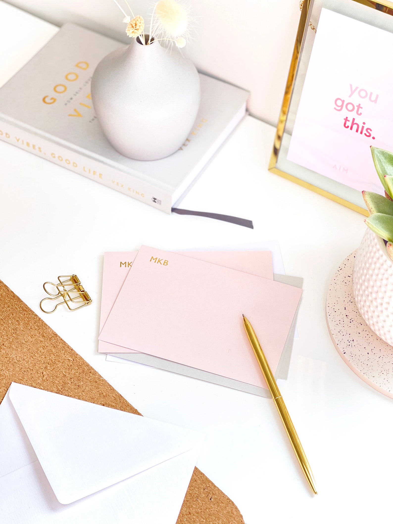 Personalised Note Cards Letterpress Notecard Set Monogram - Etsy UK